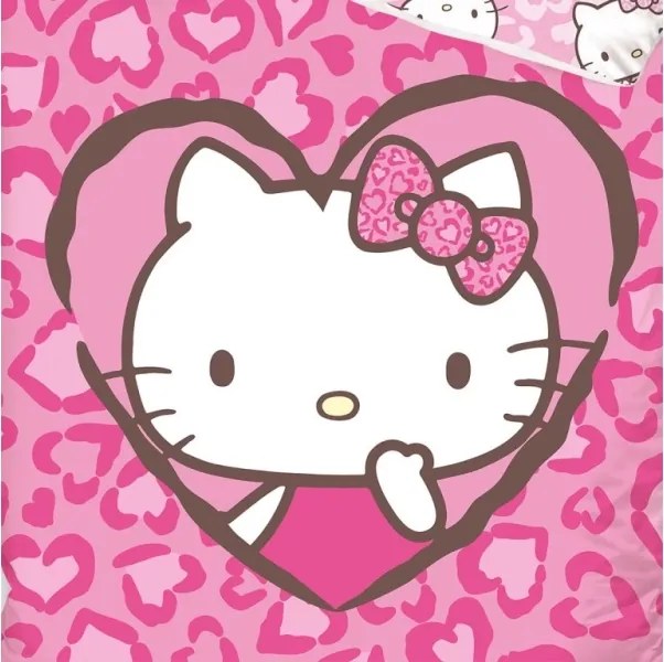 Carbotex povlečení bavlna Hello Kitty Růžová Pohádka 140x200, 70x90 cm