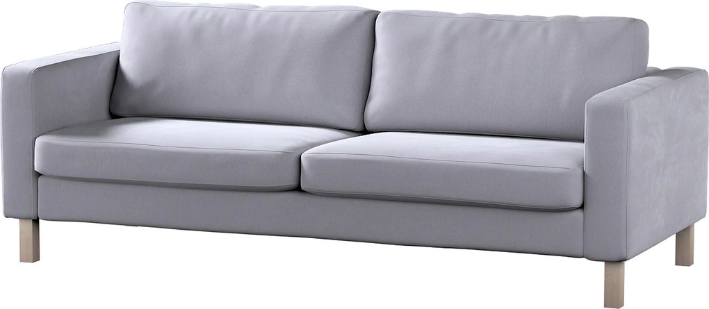 Potah na pohovku IKEA Karlstad, 3-místná, rozkládací barva šedá látka lesklé, sametová