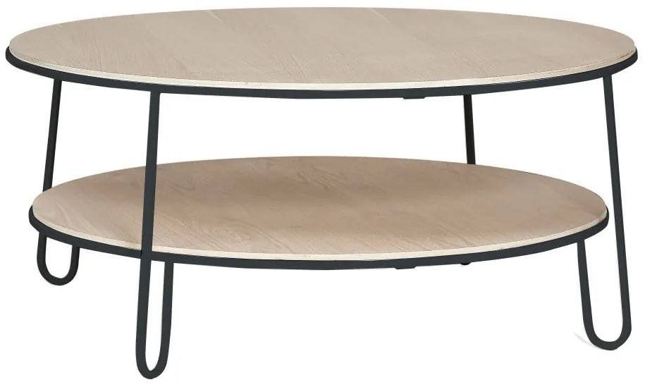 Konferenční stolek s šedou kovovou konstrukcí HARTÔ Eugénie, ⌀ 90 cm