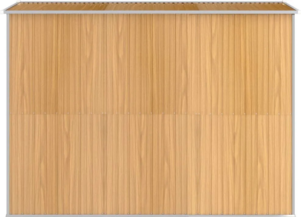 Zahradní kůlna světle hnědá 192x274x223 cm pozinkovaná ocel 3147472