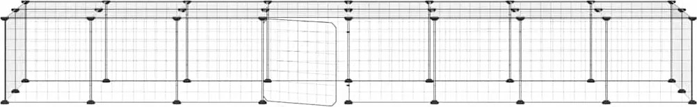 36panelová ohrádka pro zvířata s dvířky černá 280 x 70 x 35 cm ocel 3114057