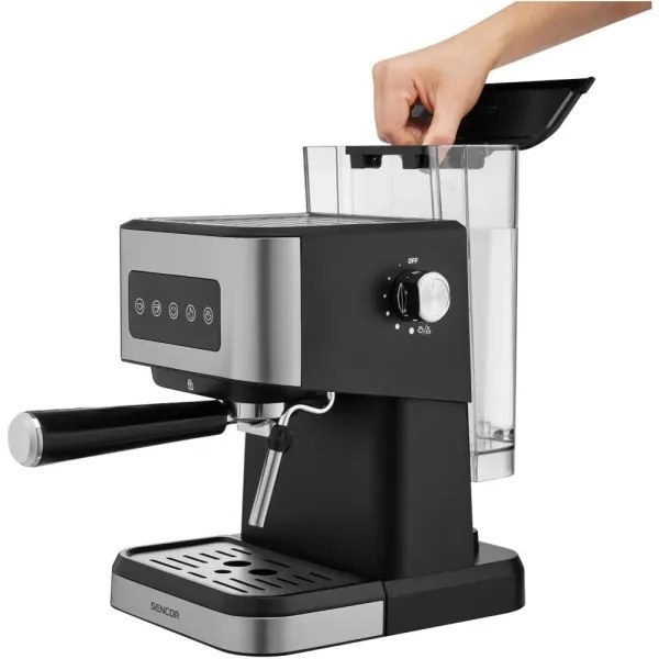 Sencor - Pákový kávovar espresso 1050W/230V černá/matný chrom
