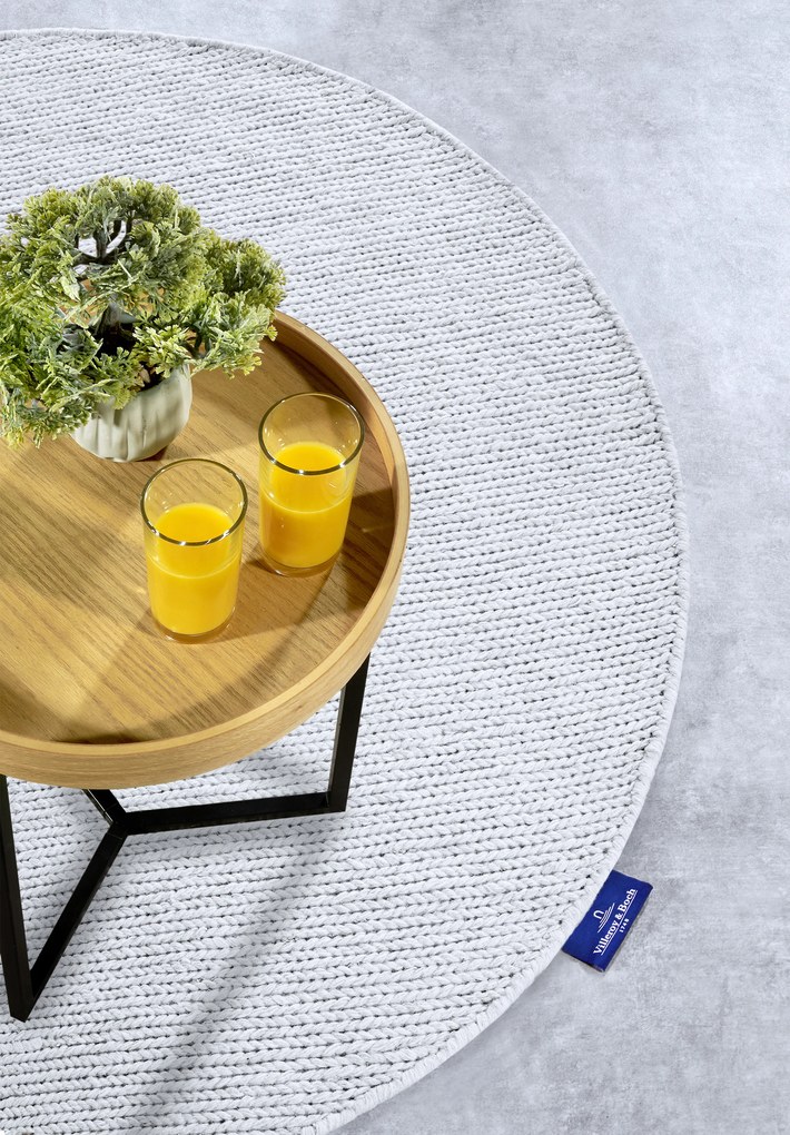 Villeroy & Boch Kusový koberec 106048 White kruh, 200x200 (průměr) kruh, bílá, ložnice