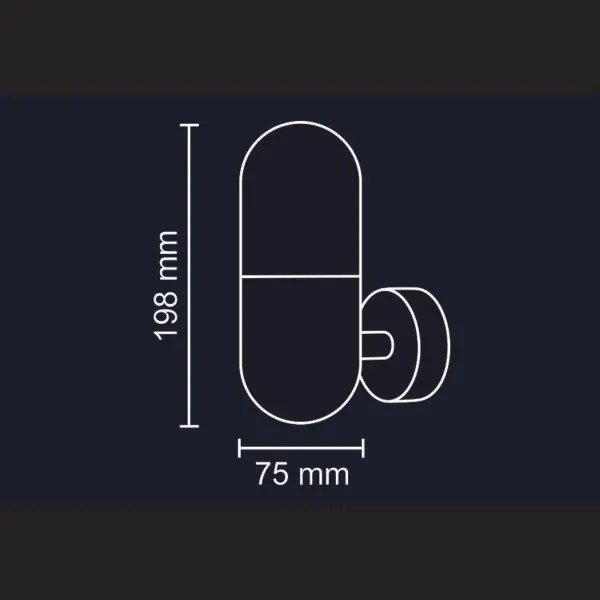 Venkovní nástěnné svítidlo HORTEN 1xE27/10W/230V IP44