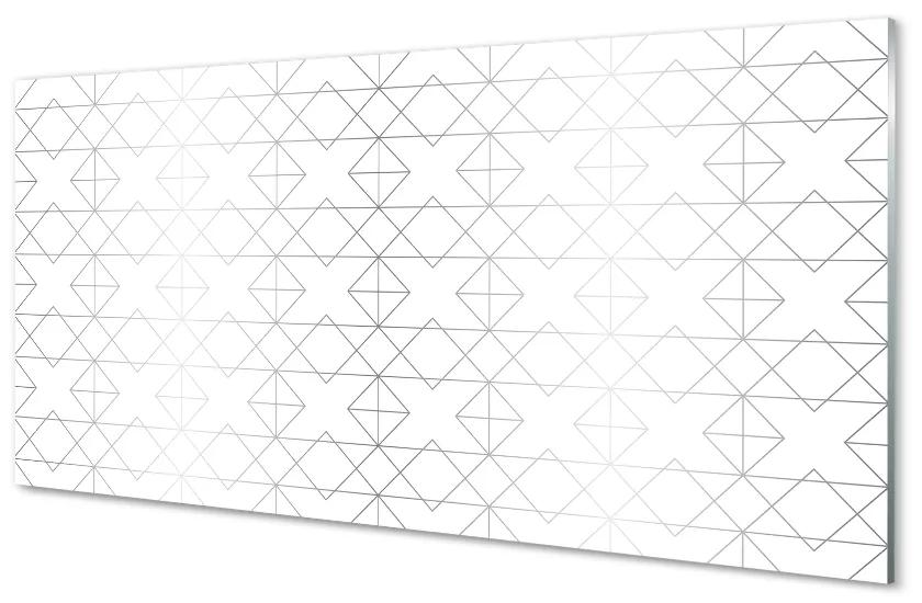 Obraz na skle Obrysy polygonů 120x60 cm