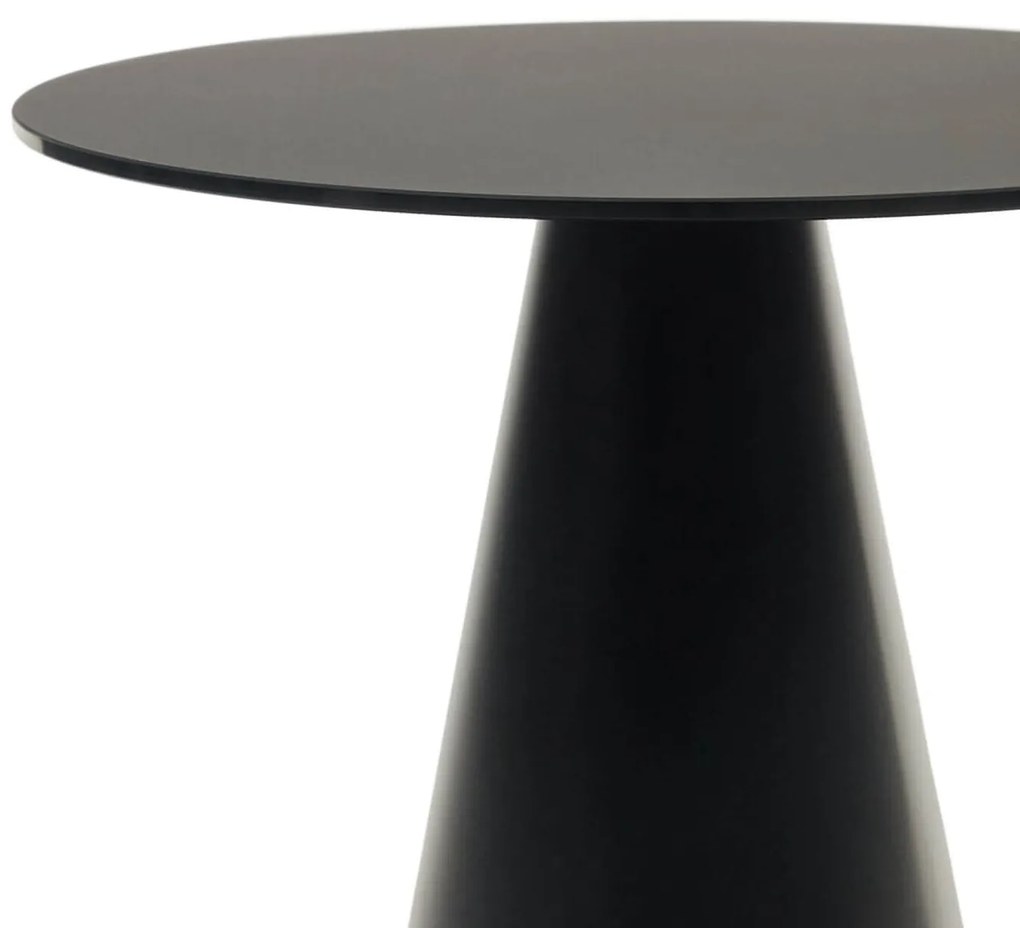 Odkládací stolek reliw ø 50 cm černý MUZZA