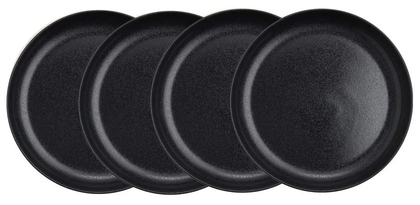 CASA NOVA Sada hlubokých talířů 22,5 cm set 4 ks - černá