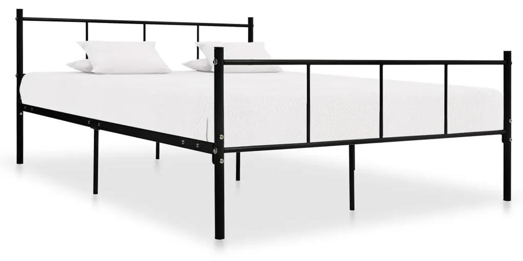 Rám postele černý kov 140 x 200 cm,  284639