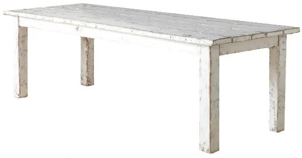 Stará Krása – Ruční výroba Jídelní stoly s bílou patinou 76 x 200 x 110 cm