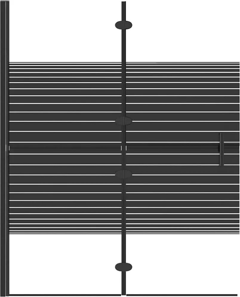 Skládací sprchový kout ESG 100 x 140 cm černý 150741