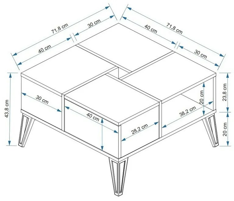 Konferenční stolek Nirvana Atlantic Pine