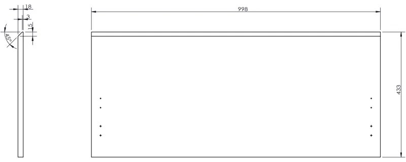 Mexen Rivel, koupelnová skříňka 100 cm, 1 zásuvka, drážkovaná, bílá matná, 91A20-10047-1-BF01