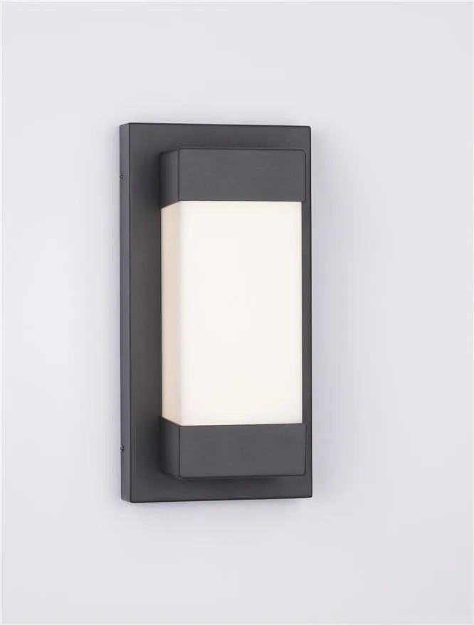 NV 9060203 Venkovní nástěnné svítidlo LETO černý hliník akrylový difuzor LED 18W 3000K 220-240V 120st. IP65 - NOVA LUCE