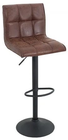 Deflee barová židle MODENA VINTAGE BROWN PAR37937mikrovlákno, kovová základna  43 cm x 95-115 cm x 50 cm