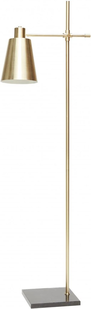 Hübsch Stojací lampa Brass/marble, zlatá barva, kov