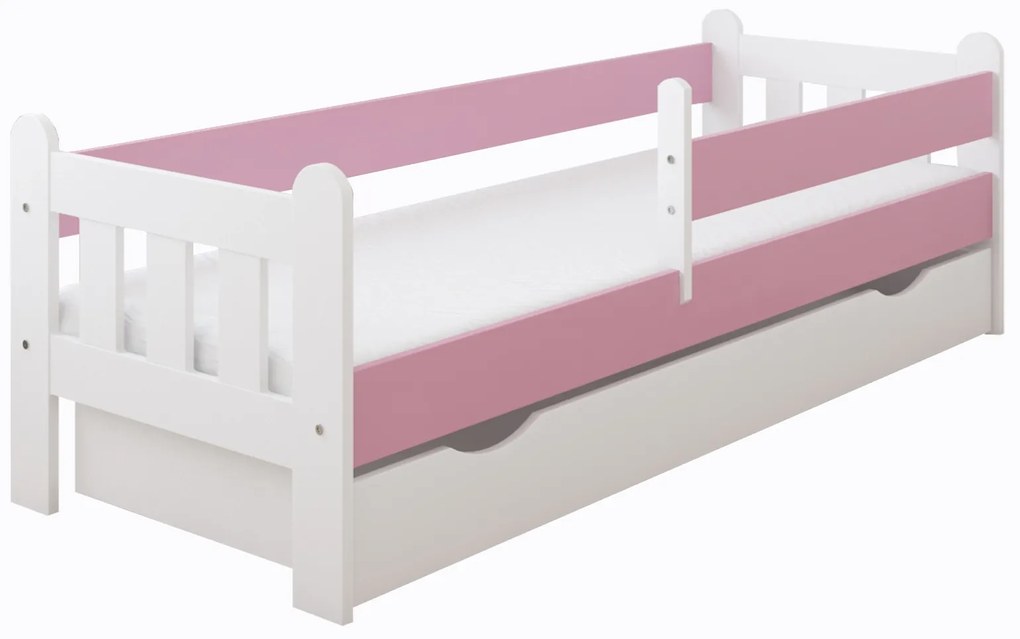 BabyBeds Dětská postel STAS Velikost postele: 180x80 cm, Barevné provedení: Dub, Úložný prostor: Ne, bez úložného prostoru Bílá