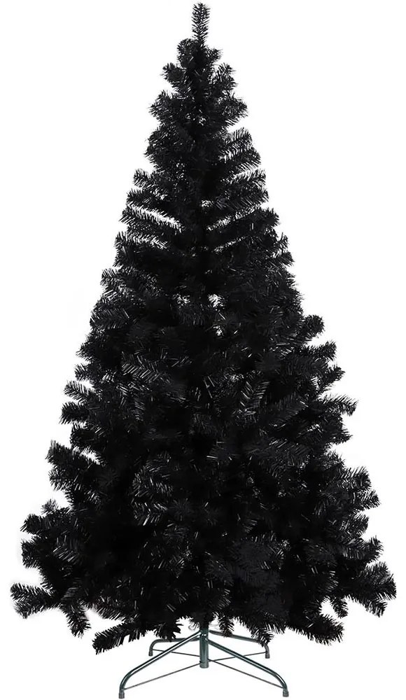 Černý umělý vánoční stromek, 150cm 415 větví