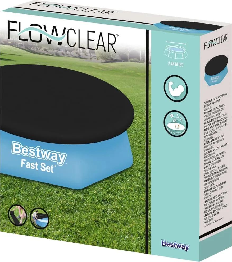 Bestway Flowclear Krycí plachta na bazén Fast Set 240 cm [3202587]