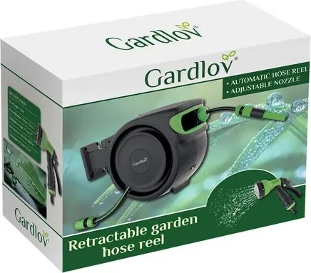 Nástěnný naviják na hadice – buben s hadicí 25 metrů