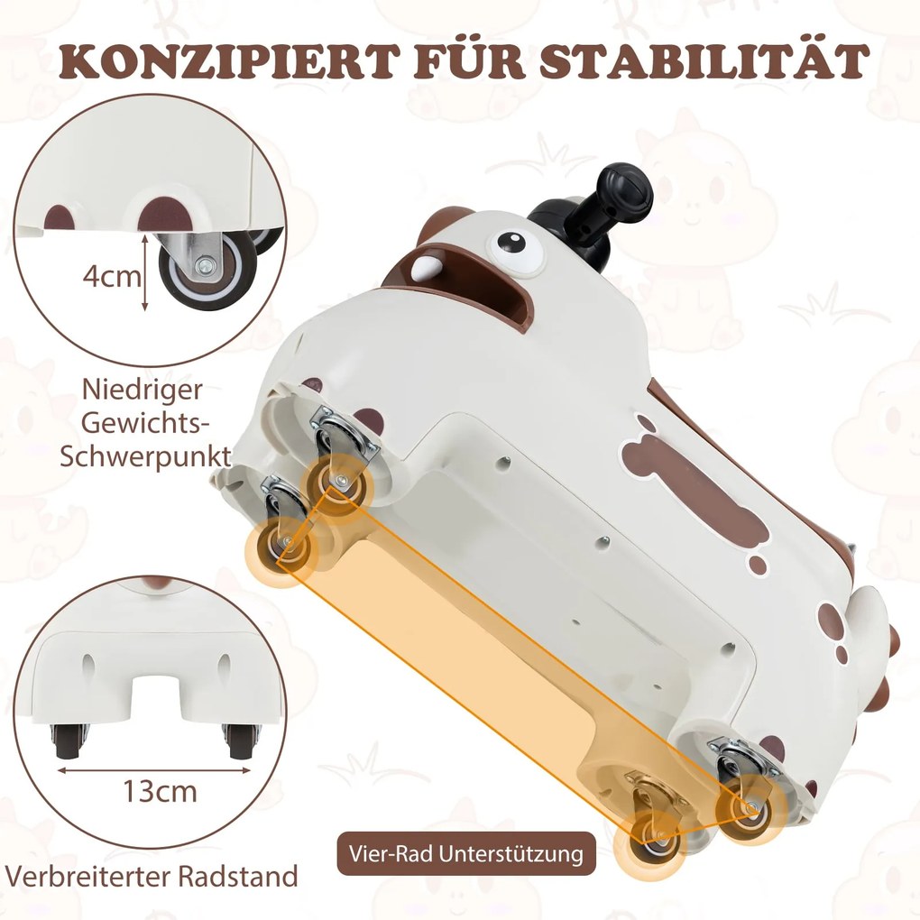 Costway Autíčko pro batolata s odkládacími světly pod sedadlem Hudba a klakson