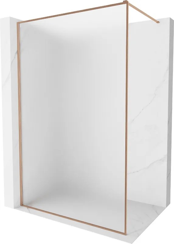 Mexen, Mexen Kioto-XF sprchová stěna s rámem 70 x 202 cm, matná 10 mm, broušená měď - 800-070-104-65-30-X