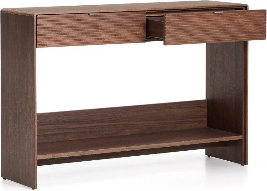 Komoda v dekoru ořechu v tmavě přírodní barvě 120x81x35 cm Norlen – Kave Home