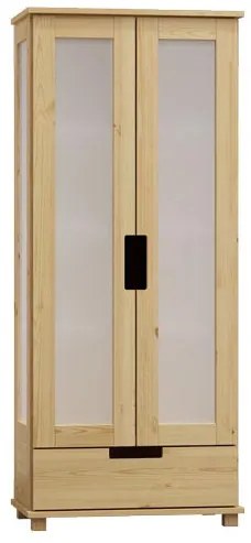 ImportWorld Šatní skříň z masivu NR12 Style s80, věšák/police (Barva dřeva: Borovice)