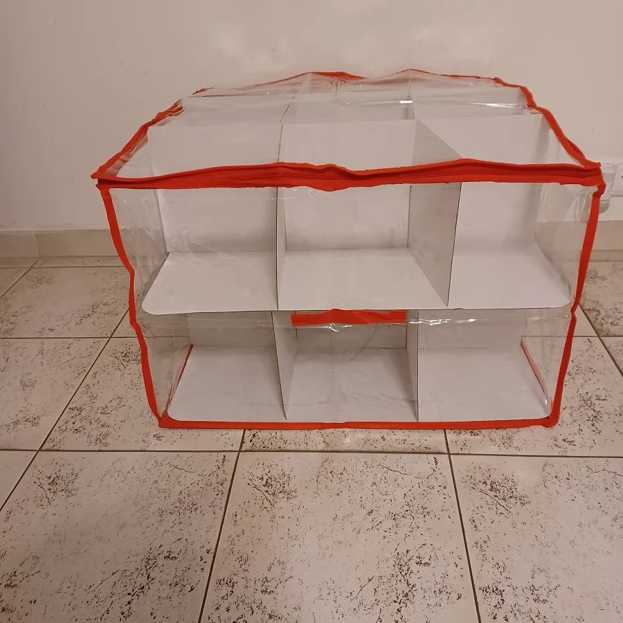 Objemová taška na 18 ks 20 cm vánočních koulí, 61 × 61 × 41 cm
