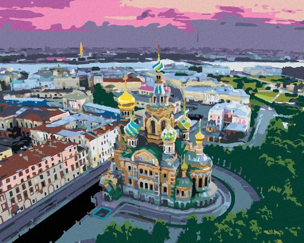 zuty zuty - malování podle čísel - saint-petersburg a okolí, 40x50 cm, plátno