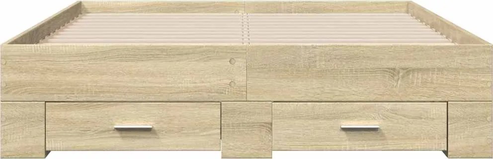 Rám postele se zásuvkami dub sonoma 140x190 cm kompozitní dřevo 3280400