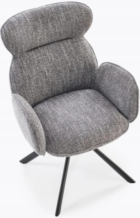 Otočné jídelní křeslo K571 popelavě šedé