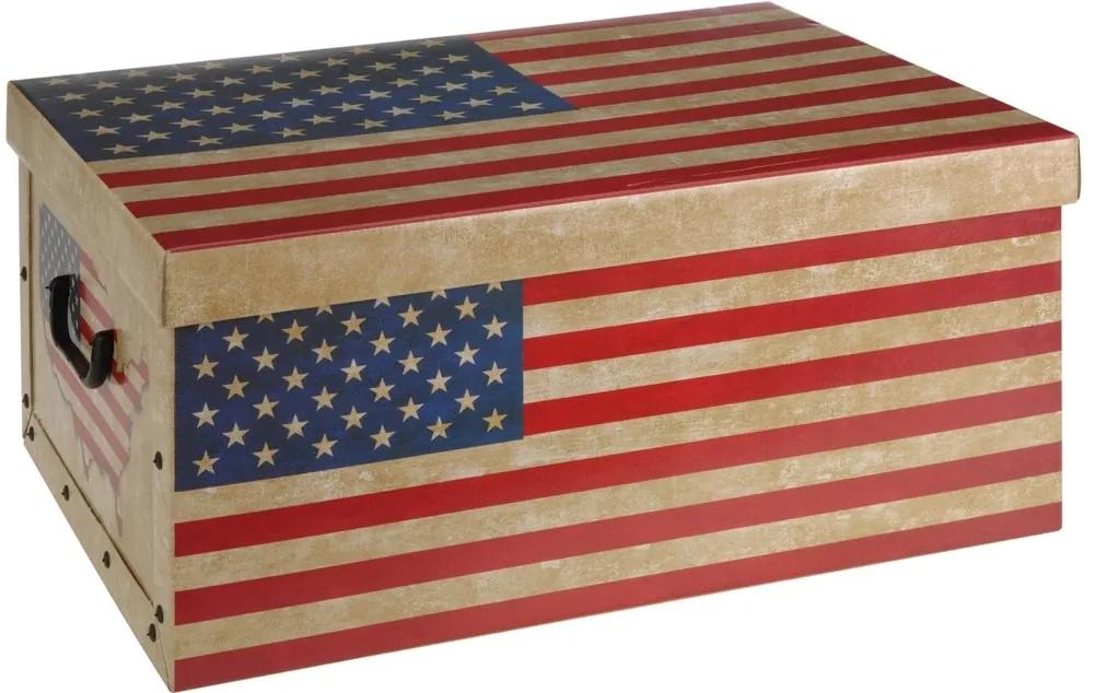 Home collection Úložná krabice Vlajky - USA 49,5x39x24 cm