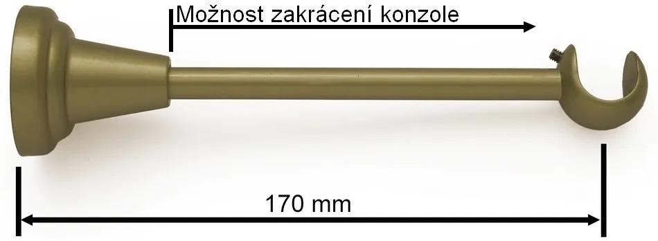 GARNÝŽE-HEBR Garnýž Hák antik zlatá jednoduchá 160 cm
