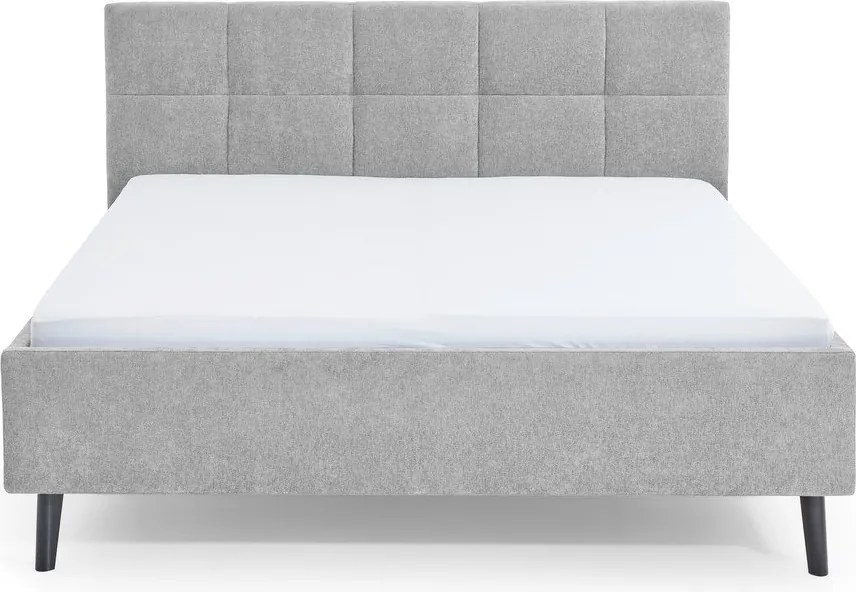 Šedá čalouněná dvoulůžková postel bez roštu 180x200 cm Nova – Meise Möbel