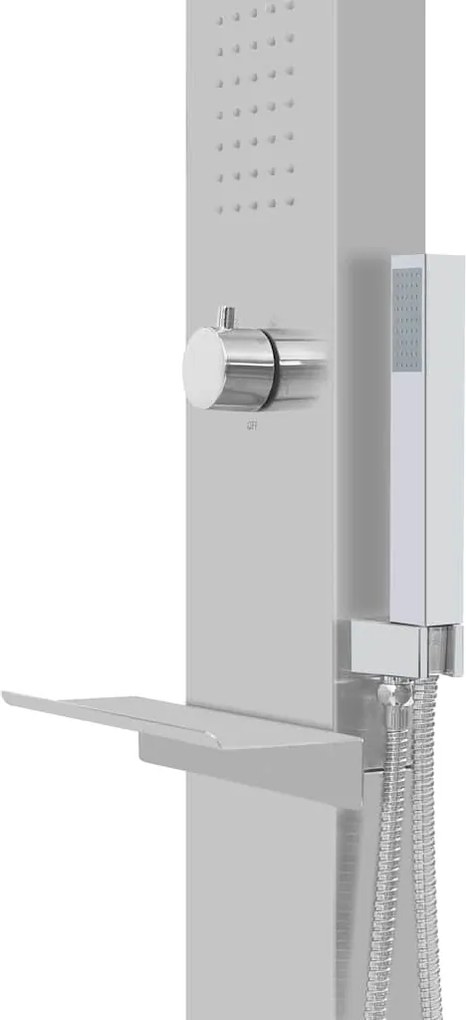 Zahradní sprcha s vaničkou WPC nerezová ocel 3051294