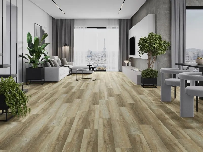 Mexen West Orange vinylové panely 1240 x 182 mm SPC 6,5 mm, podložka IXPE 1,5 mm, 4 V-drážka, Dub