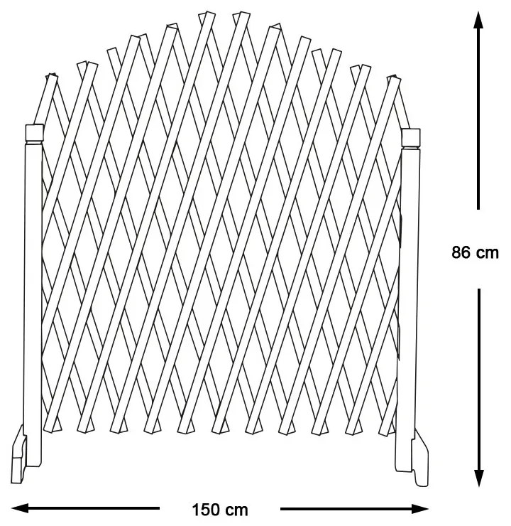Nastavitelná dřevěná mřížka pro popínavé rostliny, 2 ks
