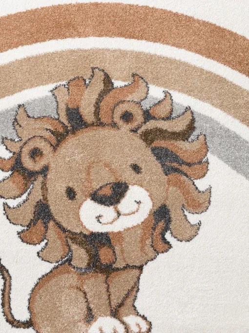 Koberec Villeroy & Boch BOHO KIDS Roar like a Lion Rainbow Party krémový