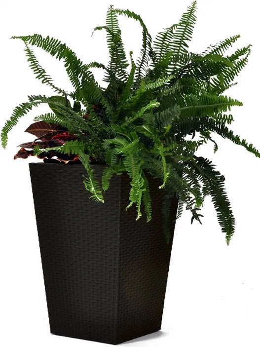 KETER - květináč Rattan Planter M, hnědý