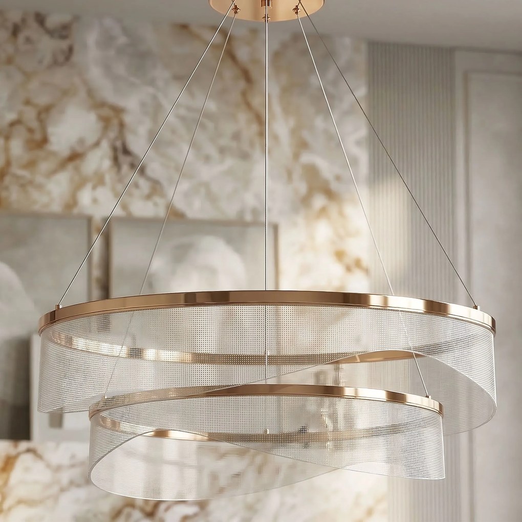Toolight Rea, ZÁVĚSNÁ STROPNÍ G146-2CP GOLD, OSW-04702