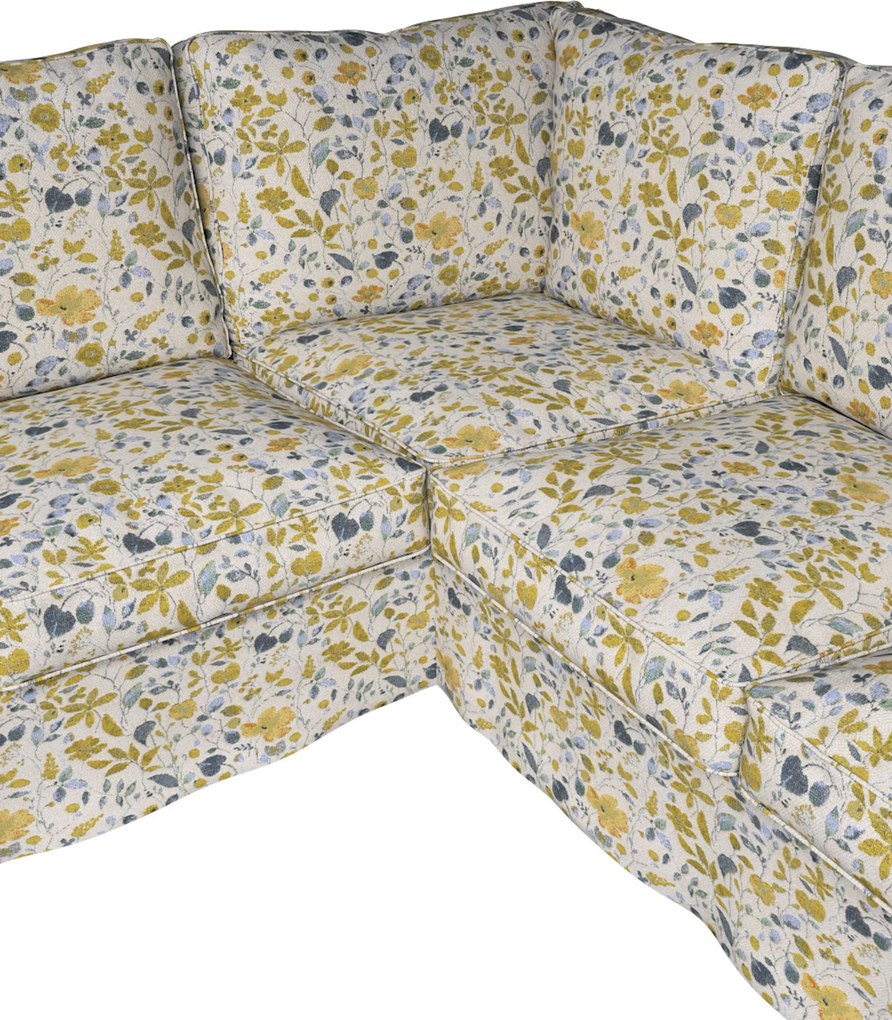 Potah na pohovku IKEA  Ektorp rohová barva žlutá látka pletený vzor, vzorované