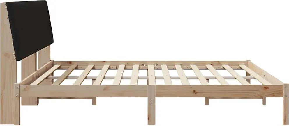 Rám postele s čelo Hnědá 200 x 200 cm Masivní borové dřevo 3394400