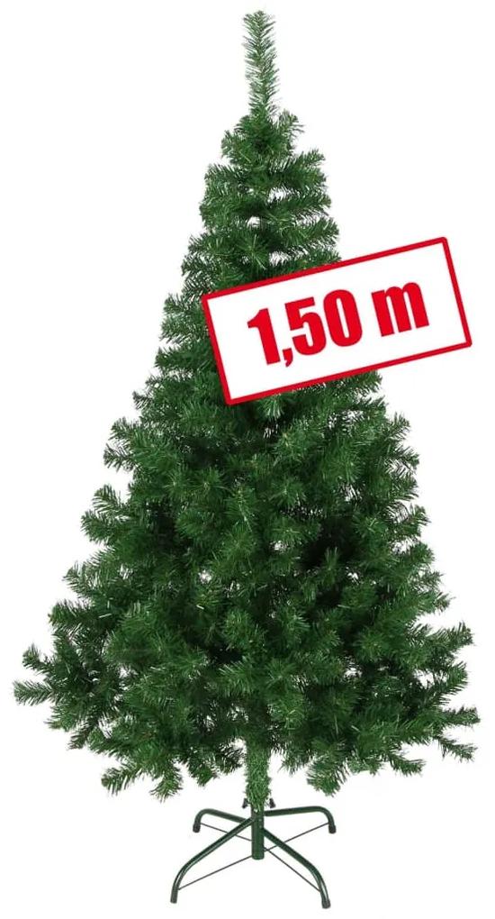 HI Vánoční stromek s kovovým stojanem zelený 150 cm