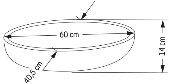 Umyvadlo na desku OLSBORG 60x40,5 cm beton/šedá