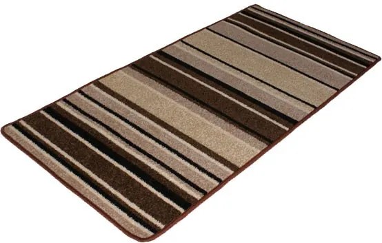 Vopi | Kusový koberec Funky stripes - Funky stripes 875 hnědá 65x133 cm