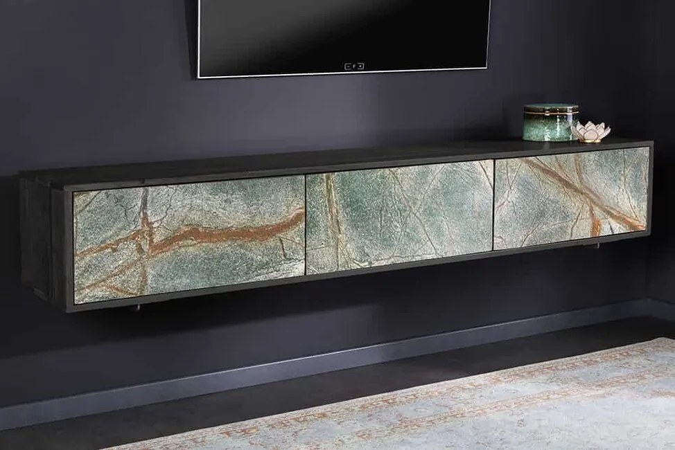 Luxusní závěsná skříňka na zeď pod TV Mountain Soul Akácie 160cm