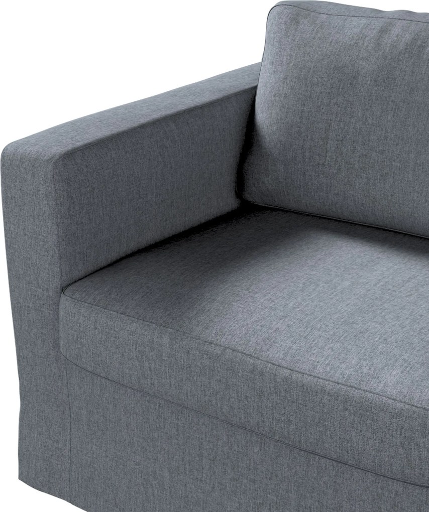 Potah na pohovku IKEA Karlstad 2-místná , nerozkládací, dlouhý barva šedá látka pletený vzor