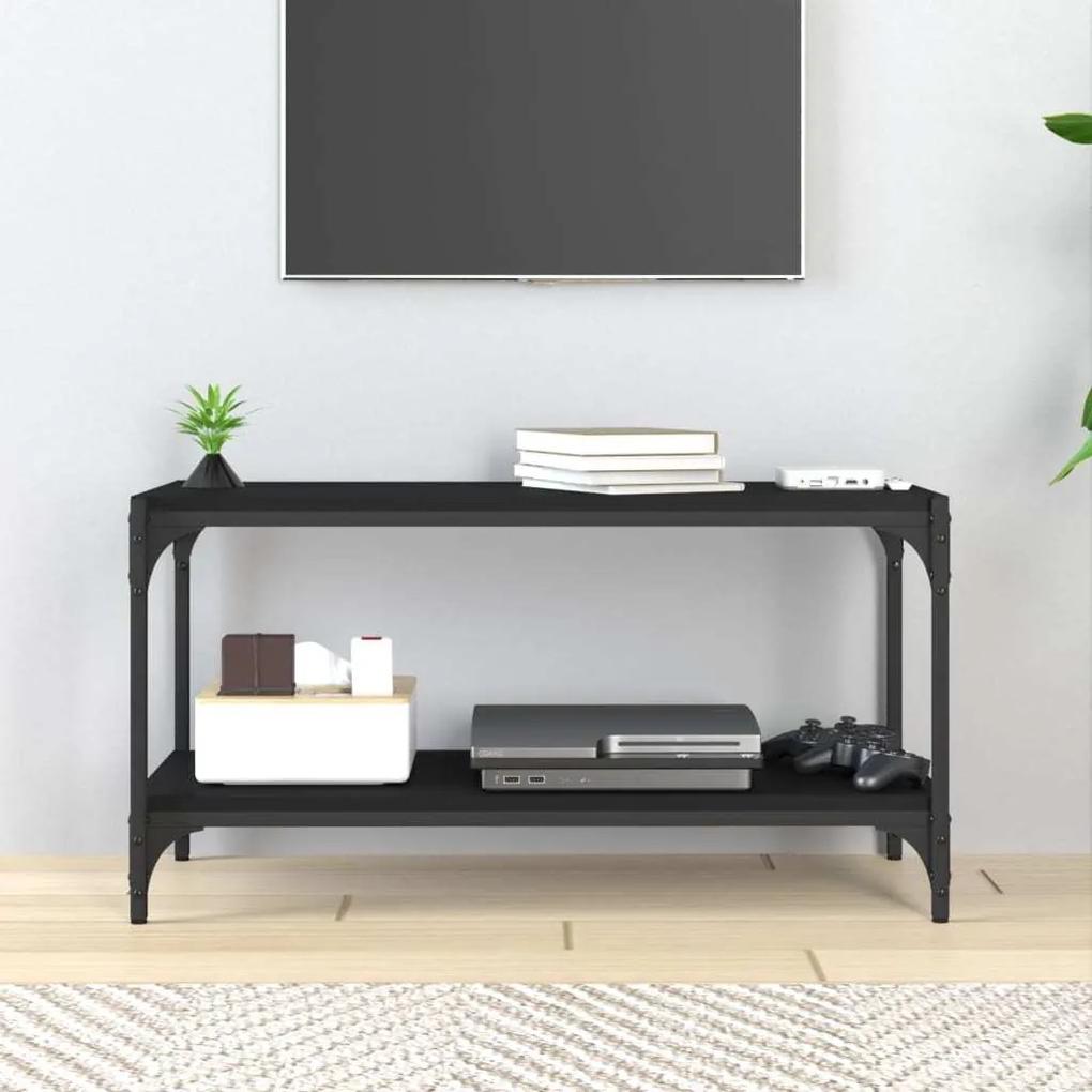 vidaXL TV skříňka 80 x 33 x 41 cm kompozitní dřevo a ocel [819332] Barva: kouřový dub