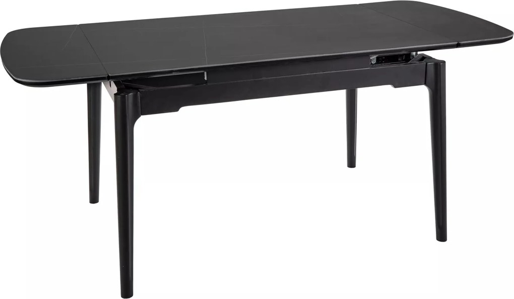 Jídelní rozkládací stůl Sento 120/180 cm keramika černý mramor/černý