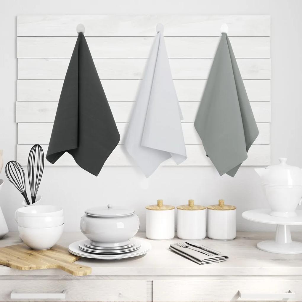 Sada kuchyňských ručníků Letty Plain - 3 ks šedá